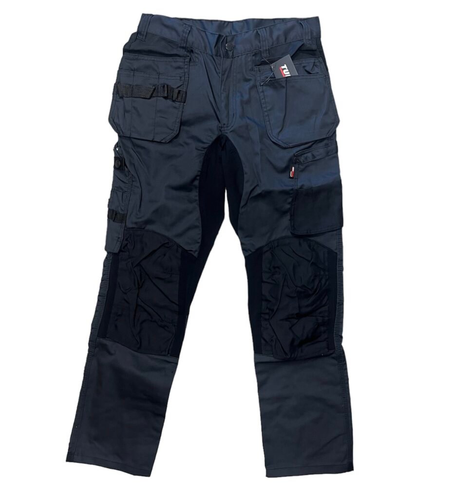 TUFF STUFF X-MOTION LIGHTWEIGHT WORK TROUSERS - BLACK/GREY - Murray Excel